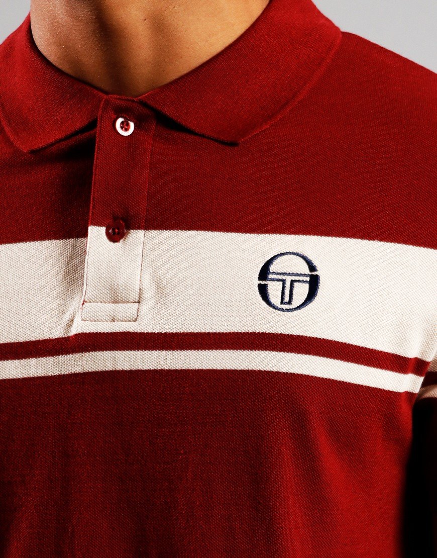 Sergio Tacchini Young Line Polo Shirt Merlot/Buttercream - Terraces ...