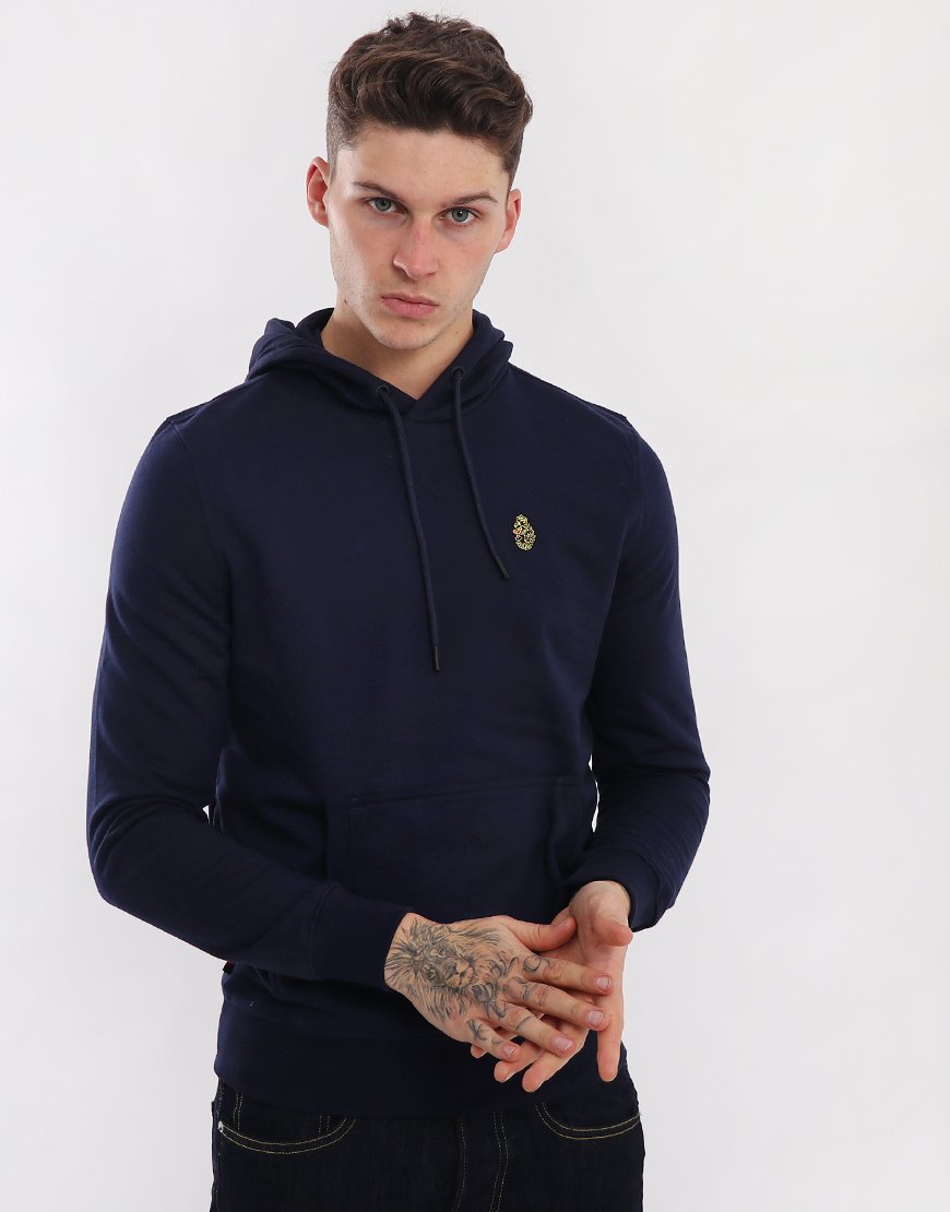Luke 1977 Sneakerfreak Overhead Hoodie Navy - Terraces Menswear