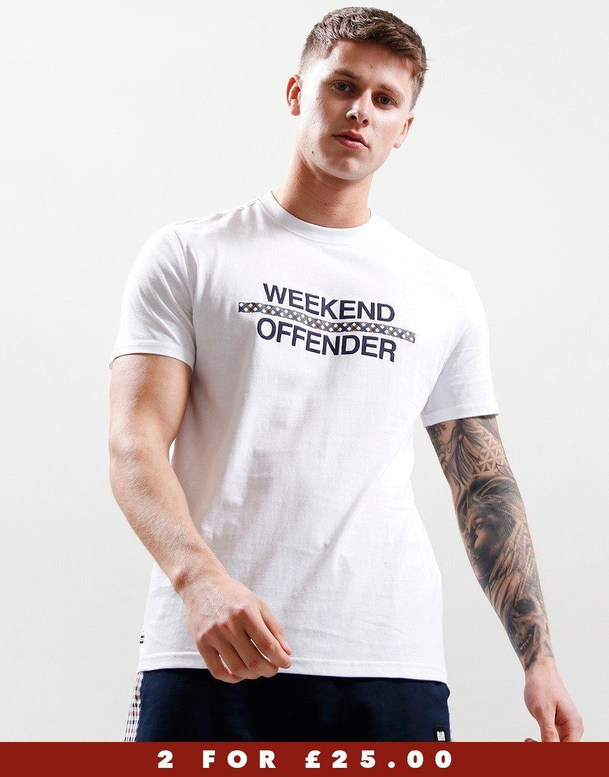Weekend Offender Recife T-shirt White - Terraces Menswear