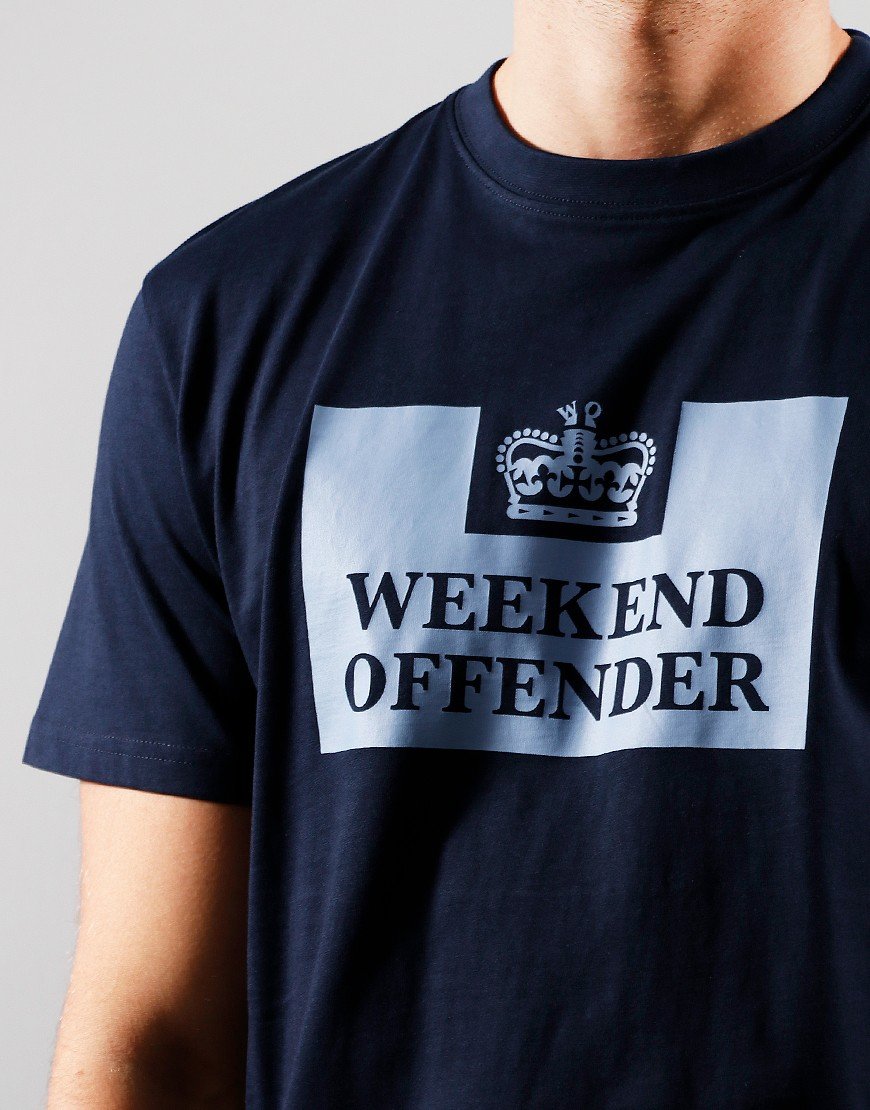 Weekend Offender McMoney T-shirt Navy/Blue Haze - Terraces Menswear