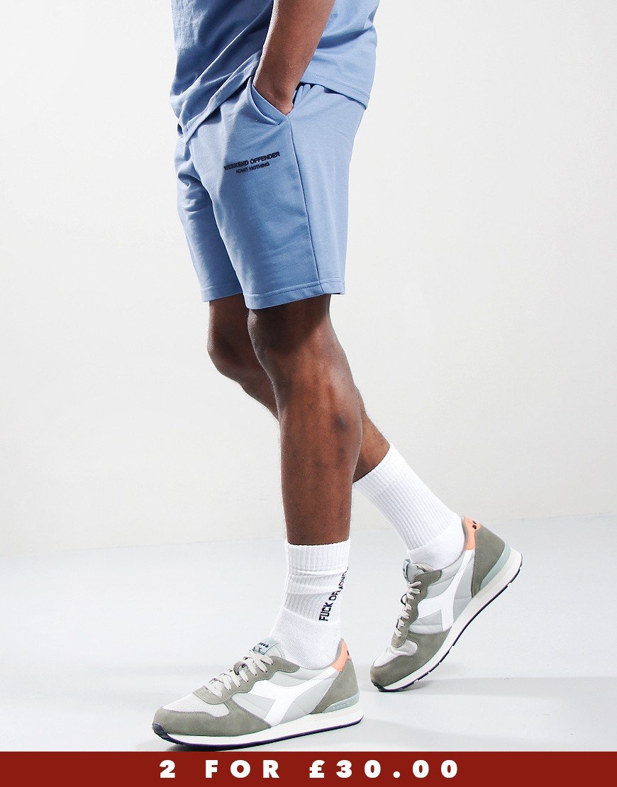 Weekend Offender Cascade Shorts Cirrus Blue/Black - Terraces Menswear