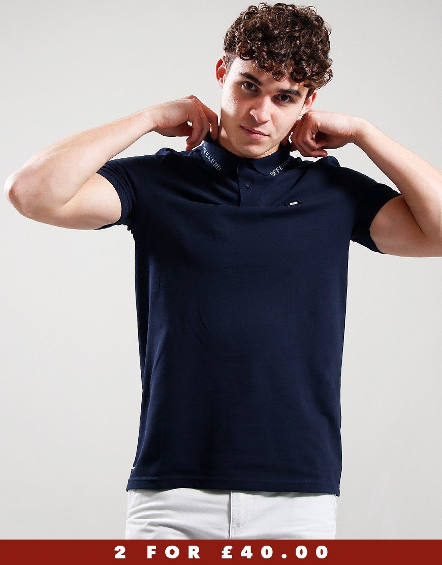 Weekend Offender Colo Polo Shirt Navy/Cloud - Terraces Menswear