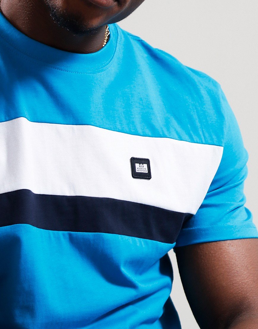Weekend Offender Crossword T Shirt Bright Aqua White Navy Terraces Weekend Offender Crossword T Shirt Bright Aqua White Navy Terraces