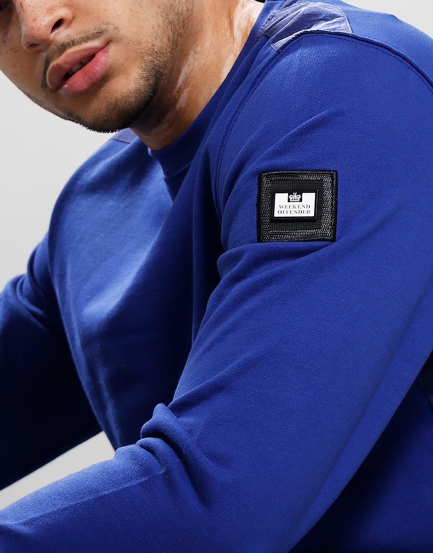 Weekend Offender F-Bomb Sweat Electric Blue - Terraces Menswear