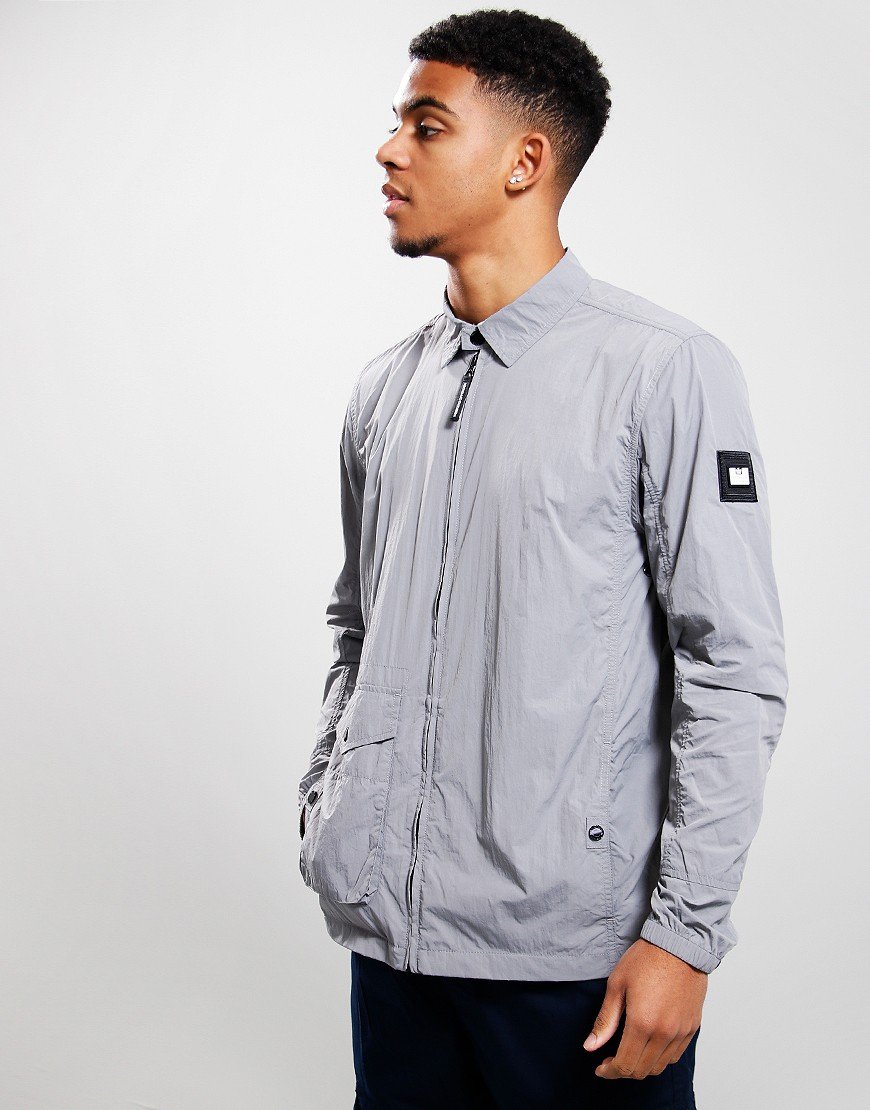 Weekend Offender Granville Overshirt Mid Grey - Terraces Menswear