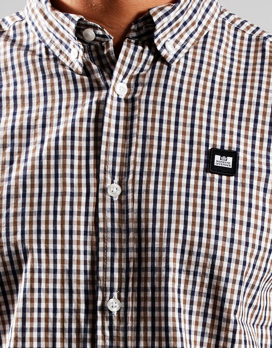 Weekend Offender Lisbon Long Sleeve Shirt Check - Terraces Menswear