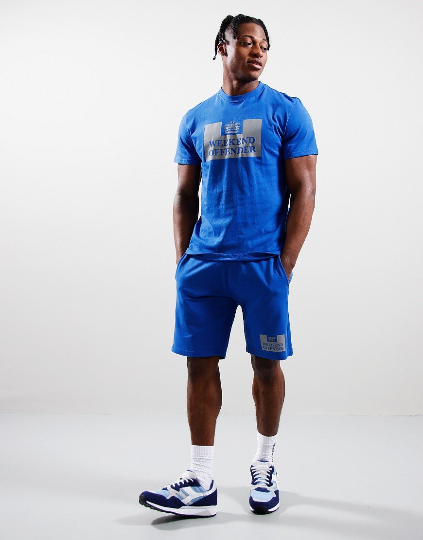 Weekend Offender McMoney T-Shirt Colbalt/Bullet - Terraces Menswear