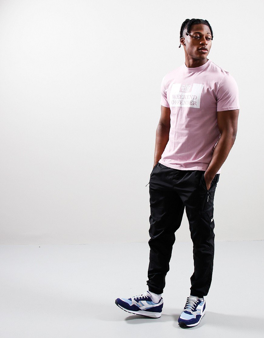 Weekend Offender McMoney T-Shirt Vintage Rose/White - Terraces Menswear
