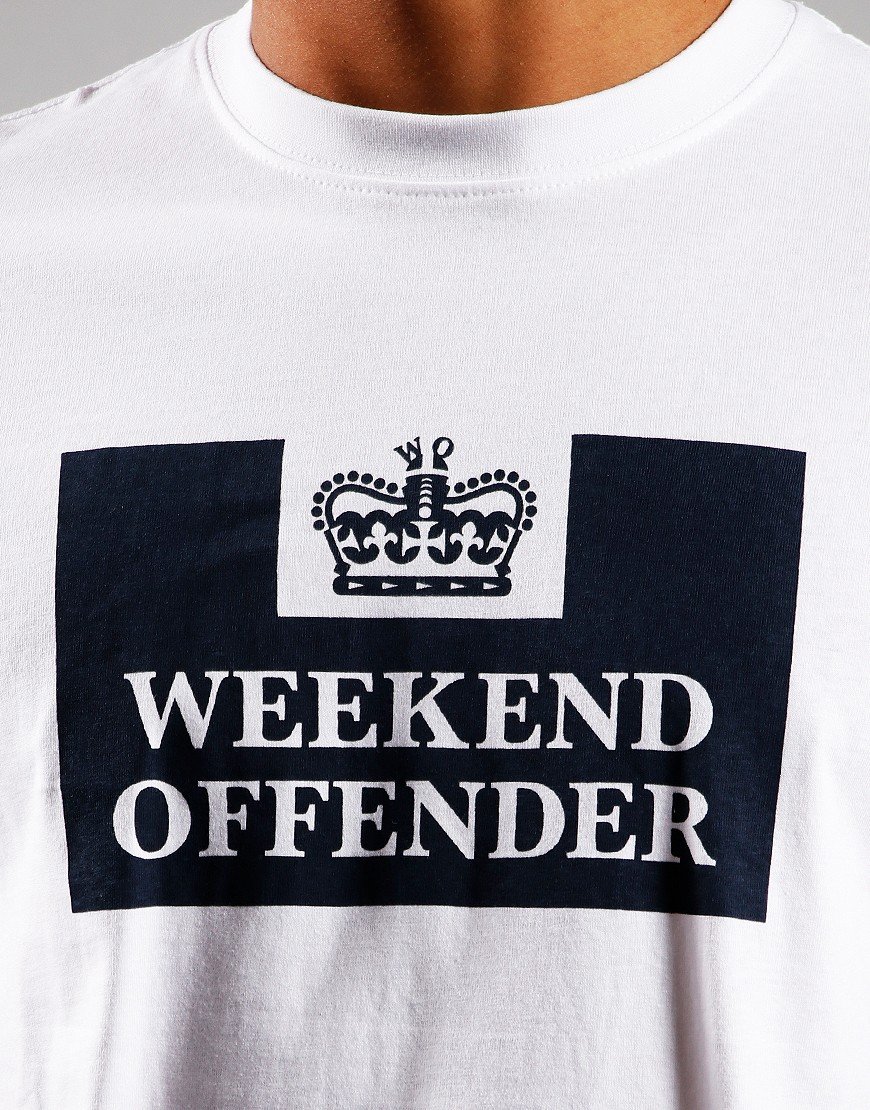 Weekend Offender McMoney T-Shirt White/Navy - Terraces Menswear