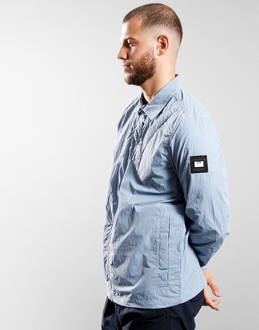 Weekend Offender Mystery Overshirt Blue Haze - Terraces Menswear