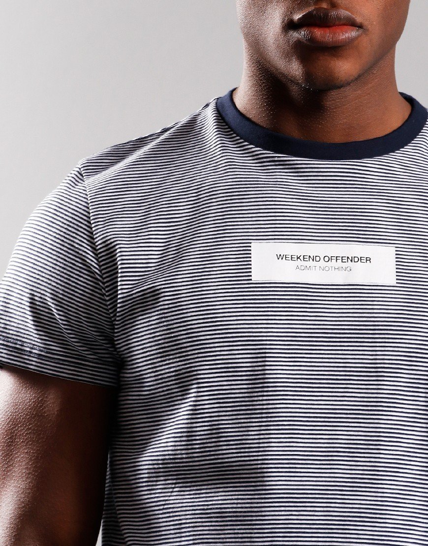 Weekend Offender Navarro T-shirt Navy - Terraces Menswear