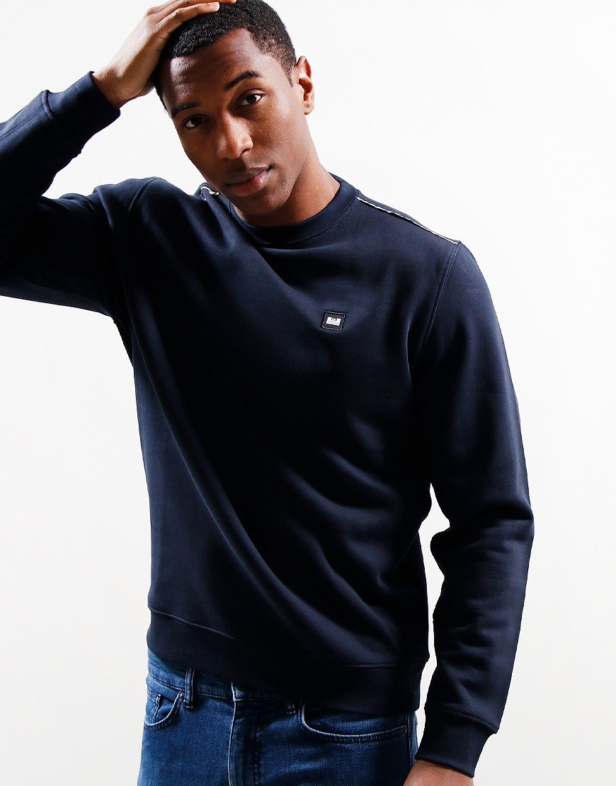 Weekend Offender Vega Sweat Navy/House Check - Terraces Menswear