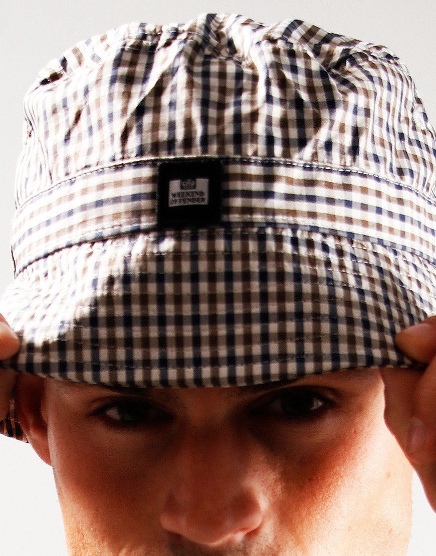 Weekend Offender Queensland Check Bucked Hat - Terraces Menswear