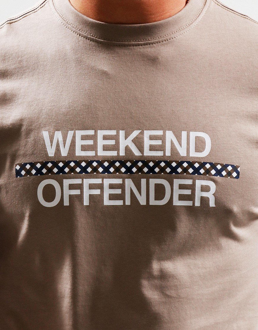 Weekend Offender Recife T-Shirt Stone - Terraces Menswear