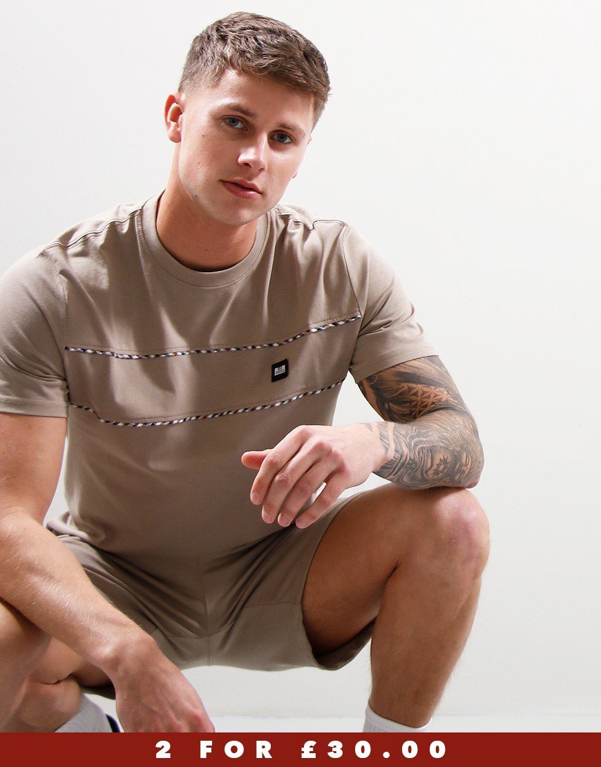 Weekend Offender Cefalu T-shirt Stone - Terraces Menswear