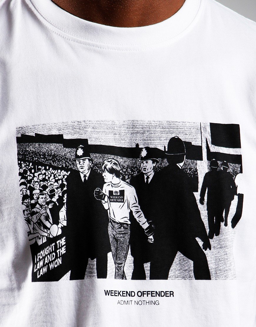 Weekend Offender The Law T-Shirt White - Terraces Menswear
