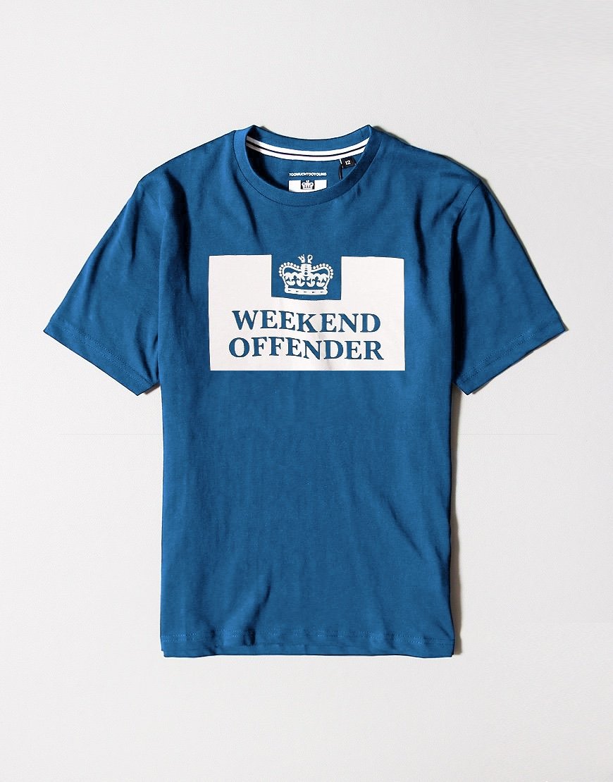 Weekend Offender Kids Prison T-Shirt White - Terraces Menswear