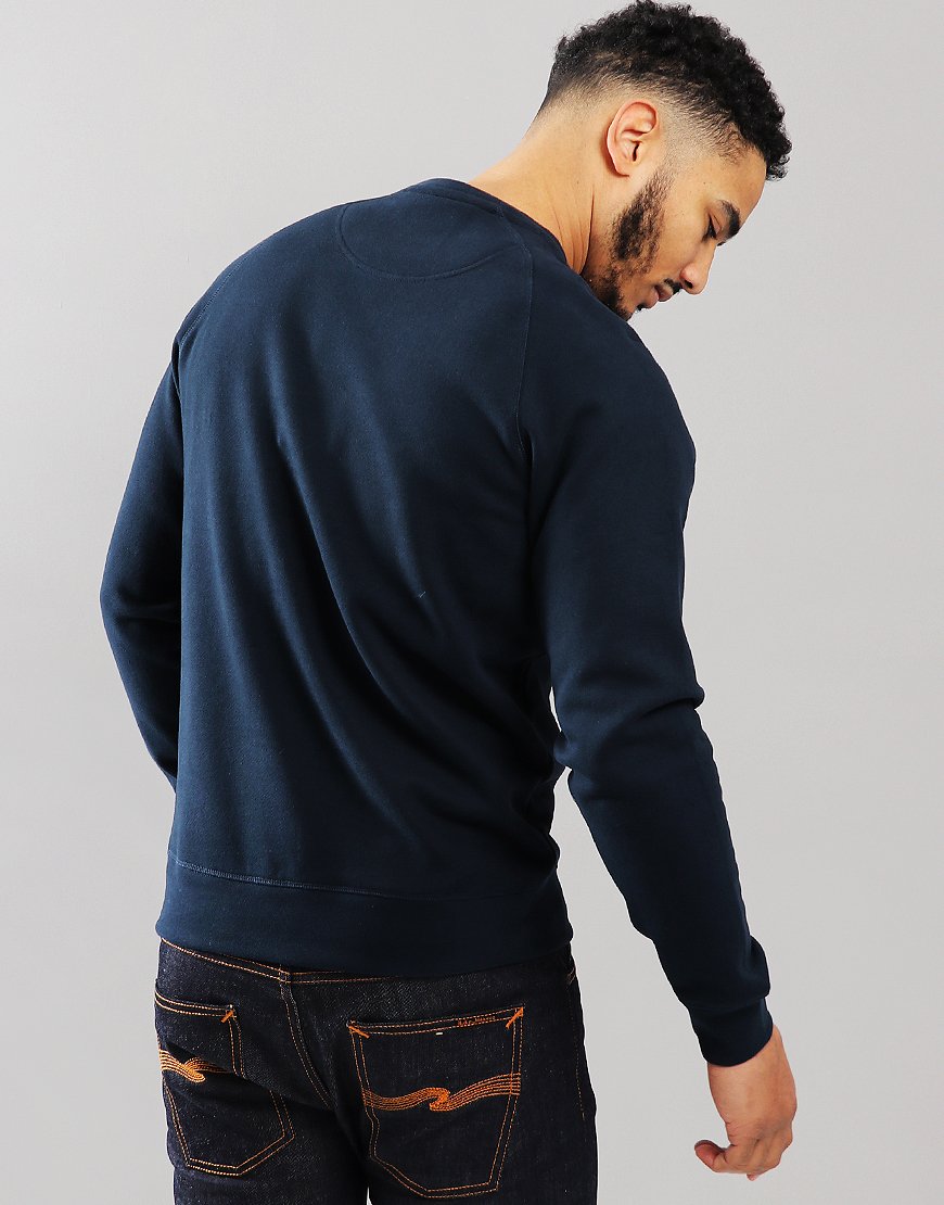 Barbour International Essential Crew Sweat Navy - Terraces Menswear