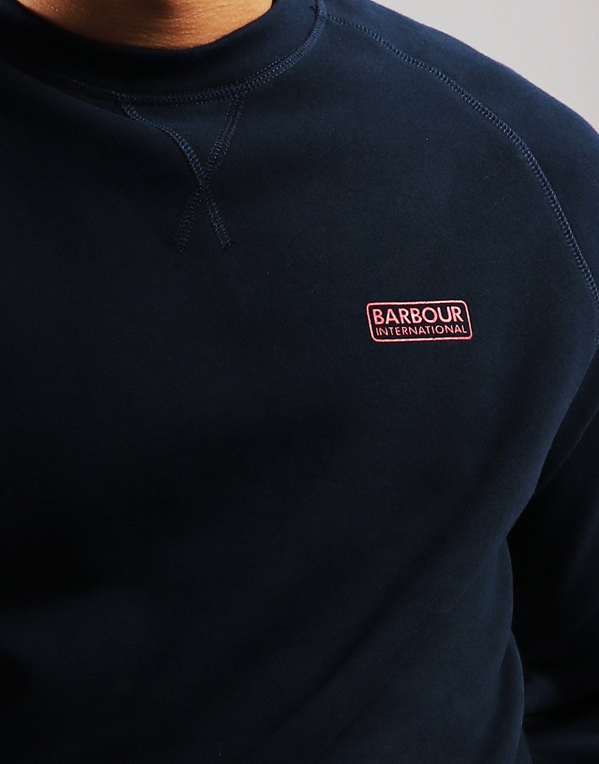 Barbour International Essential Crew Sweat Navy - Terraces Menswear