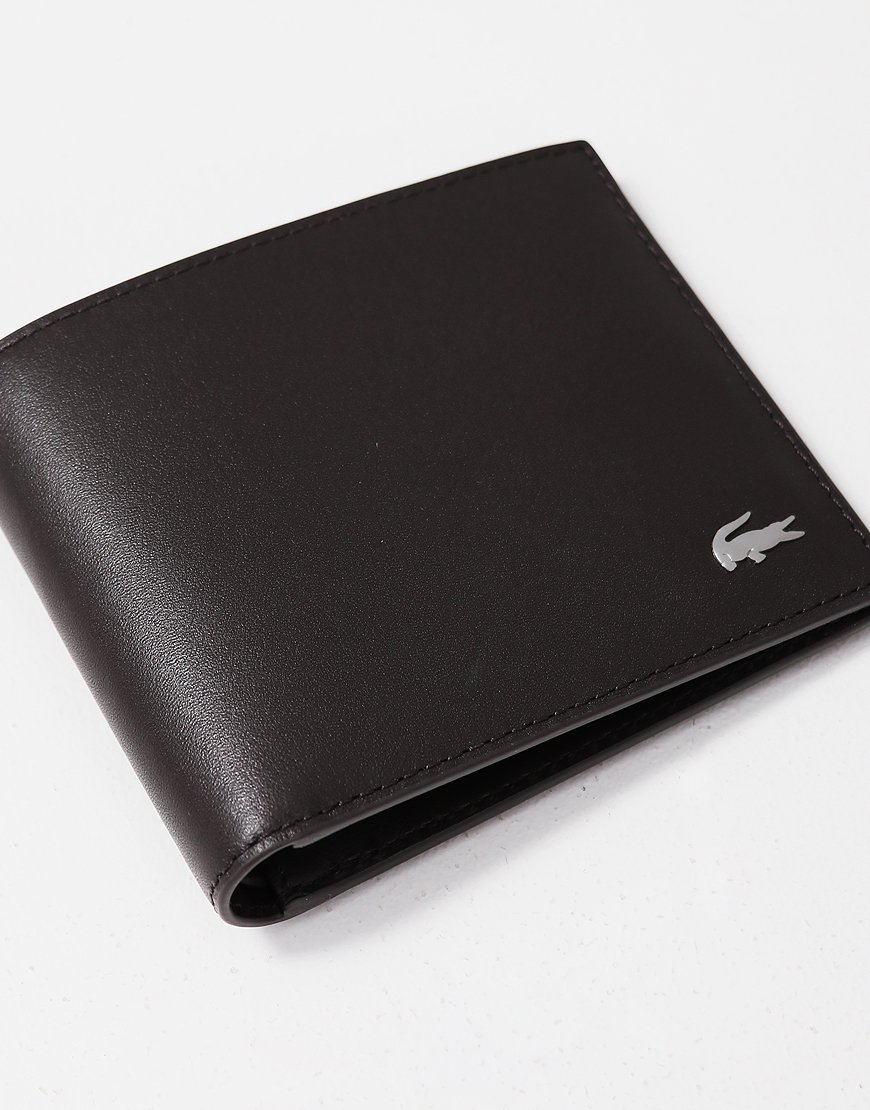 Lacoste Small Billfold Wallet Dark Brown - Terraces Menswear