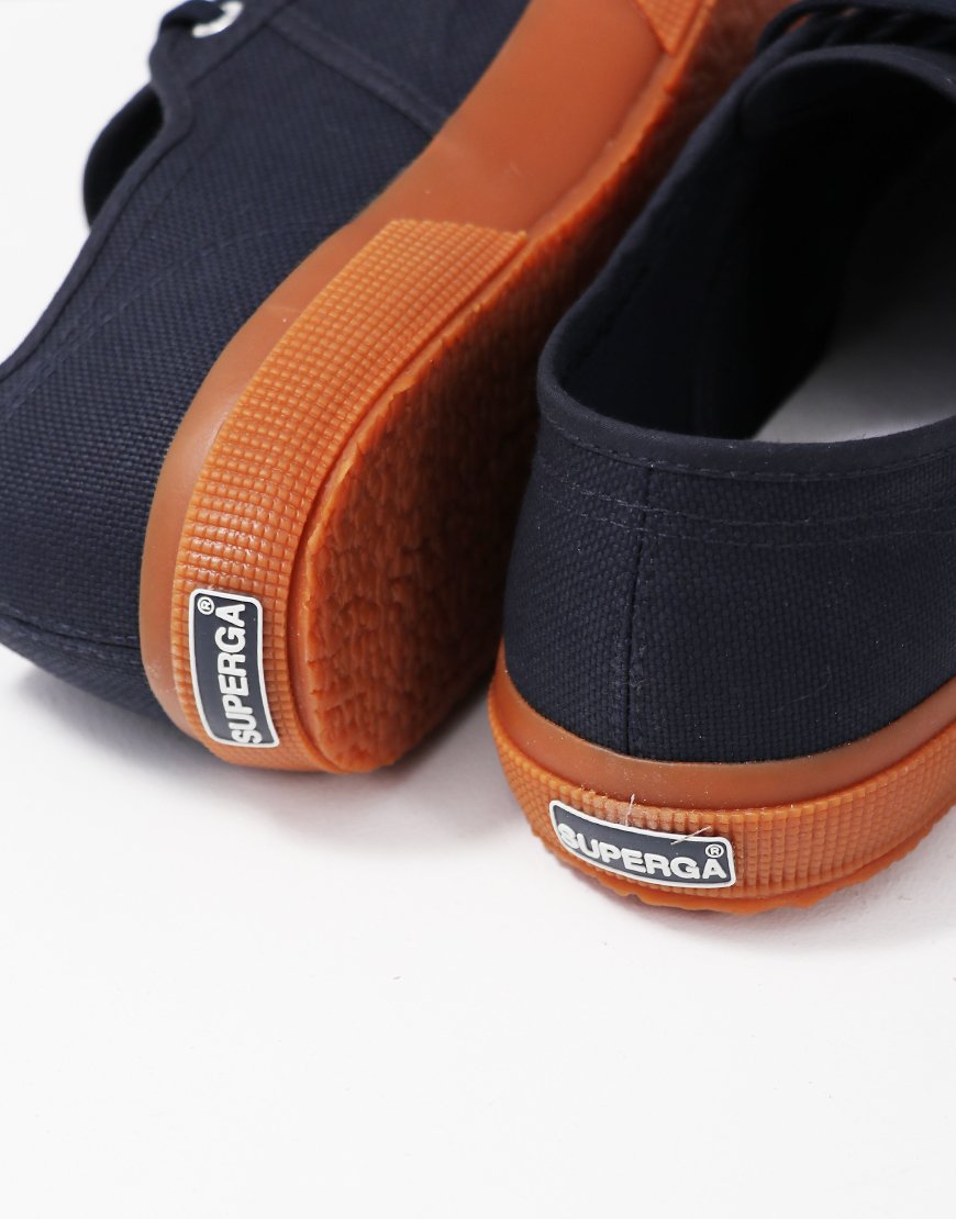 Superga Cotu Classic 2750 Canvas Trainers Navy Gum Terraces Menswear